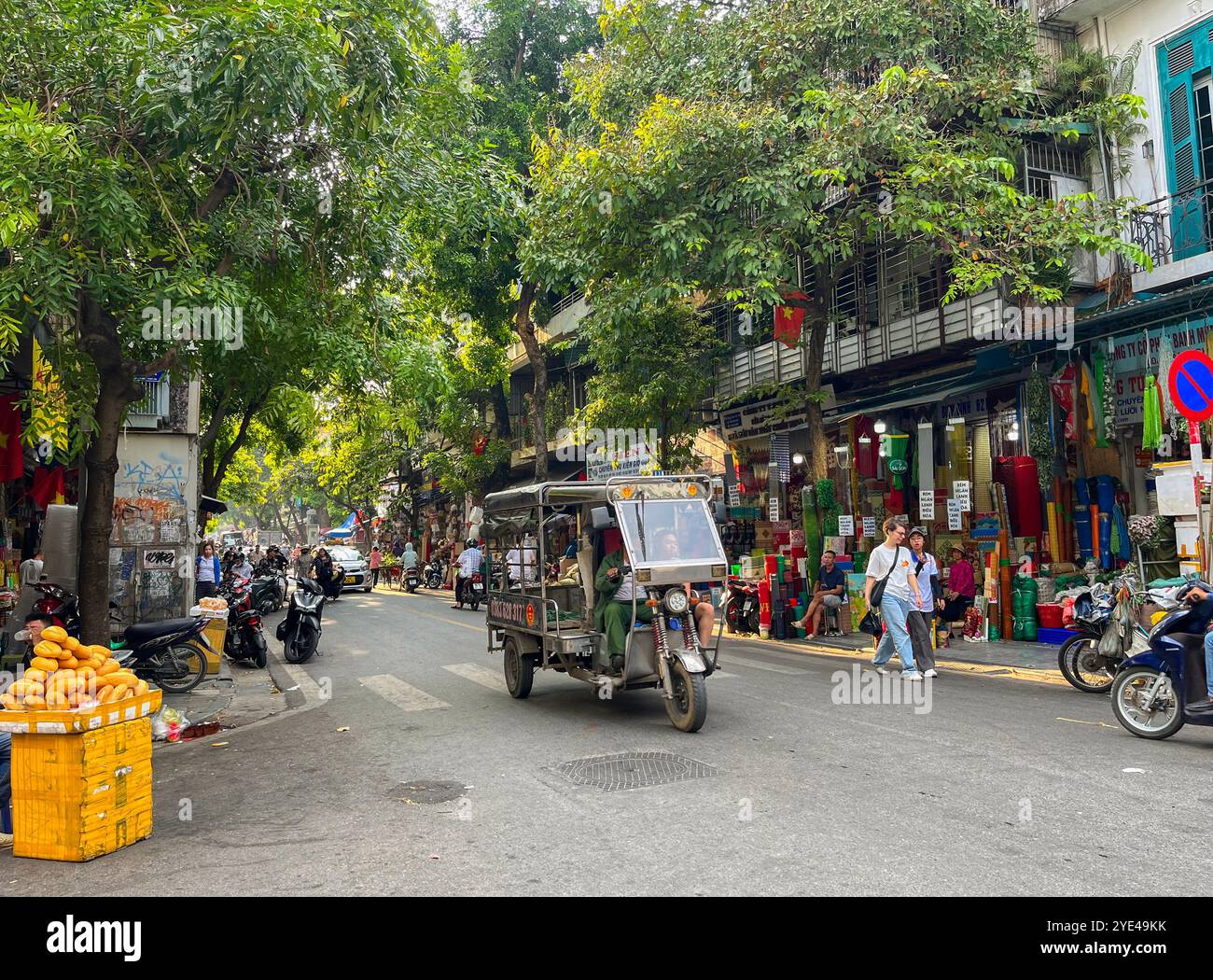 Hanoi, Vietnam: daily life, traffic and skyline in the crowded streets ...
