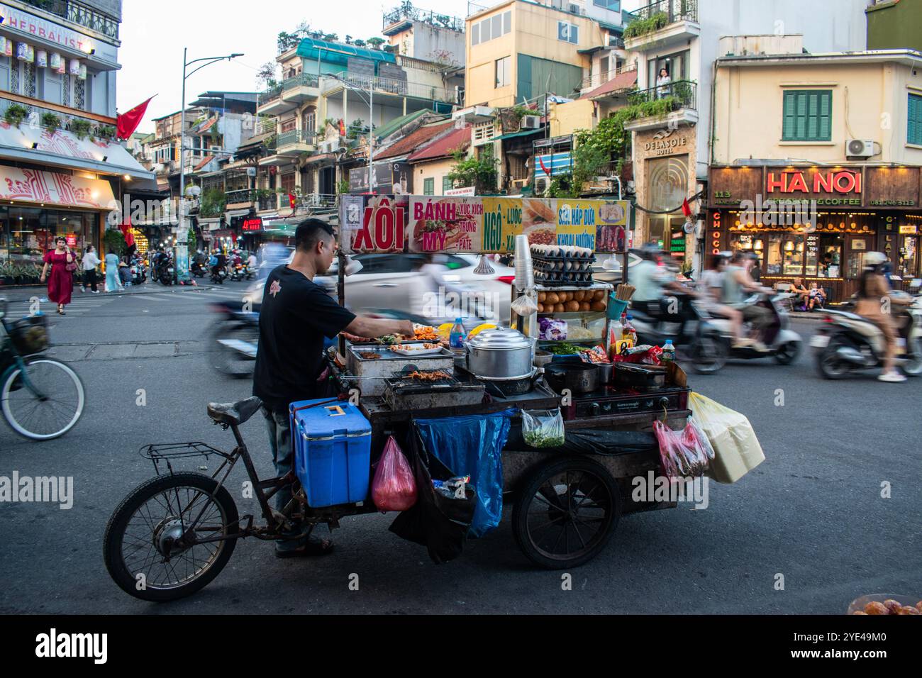 Asian man passing delicious bbq hi-res stock photography and images - Alamy