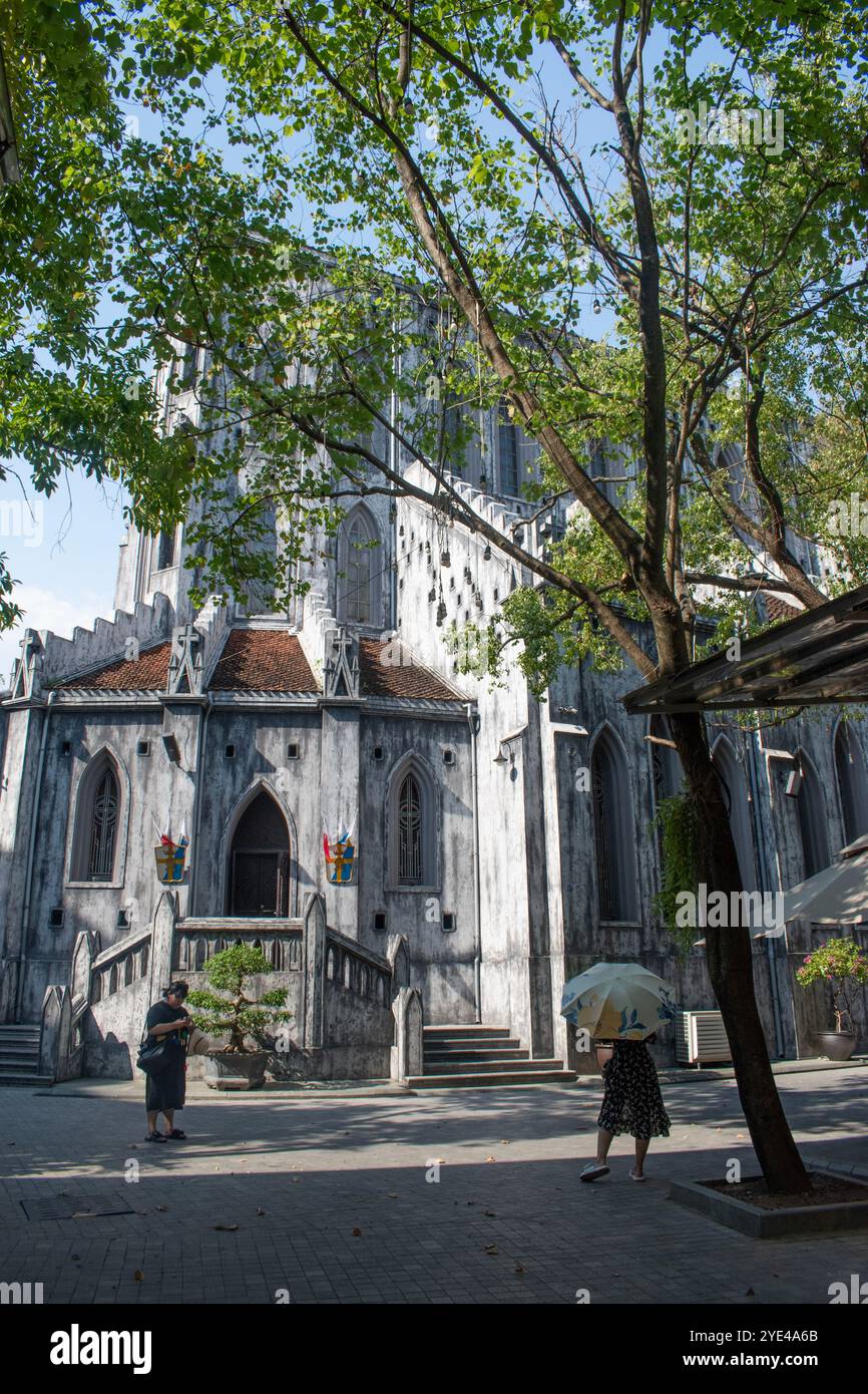 Hanoi, Vietnam: the back side of St. Joseph's Cathedral, late 19th ...