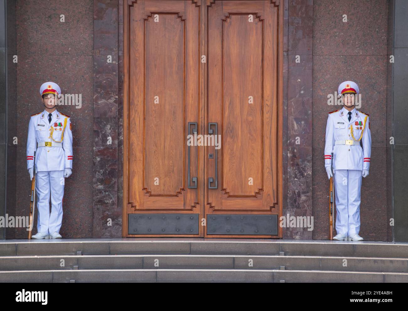 Hanoi, Vietnam: the guard of honor at Ho Chi Minh Mausoleum, the 1975 ...