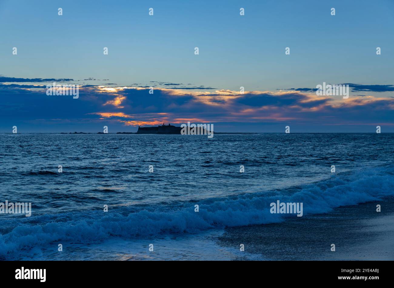 View of Praia de Moledo and Fortress Insua in Caminha, Portugal Stock ...
