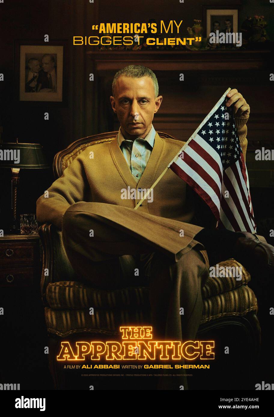 THE APPRENTICE, character poster, Jeremy Strong as Roy Cohn; background ...