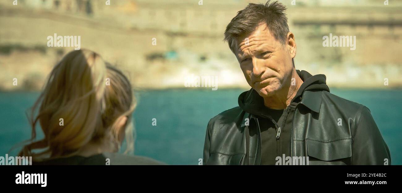 CLASSIFIED, from left: Abigail Breslin, Aaron Eckhart, 2024. © Saban ...