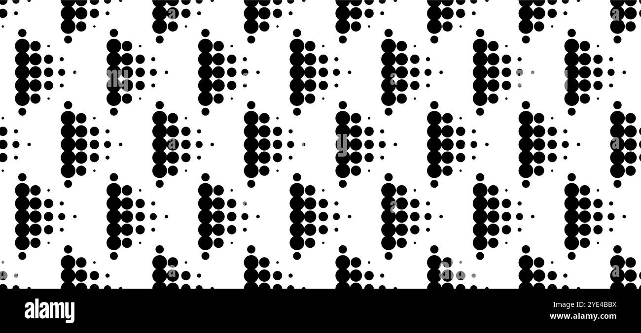 black halftone triangles seamless pattern. Vector illustration Stock ...