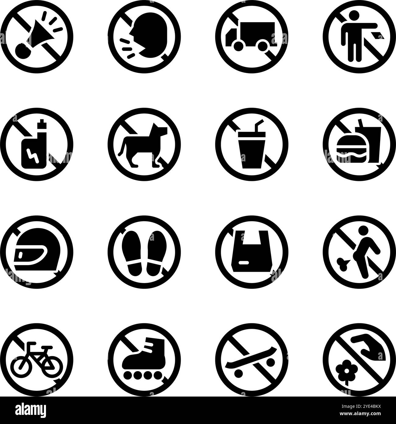 no,ban,prohibition sign set,vector and illustration Stock Vector Image ...