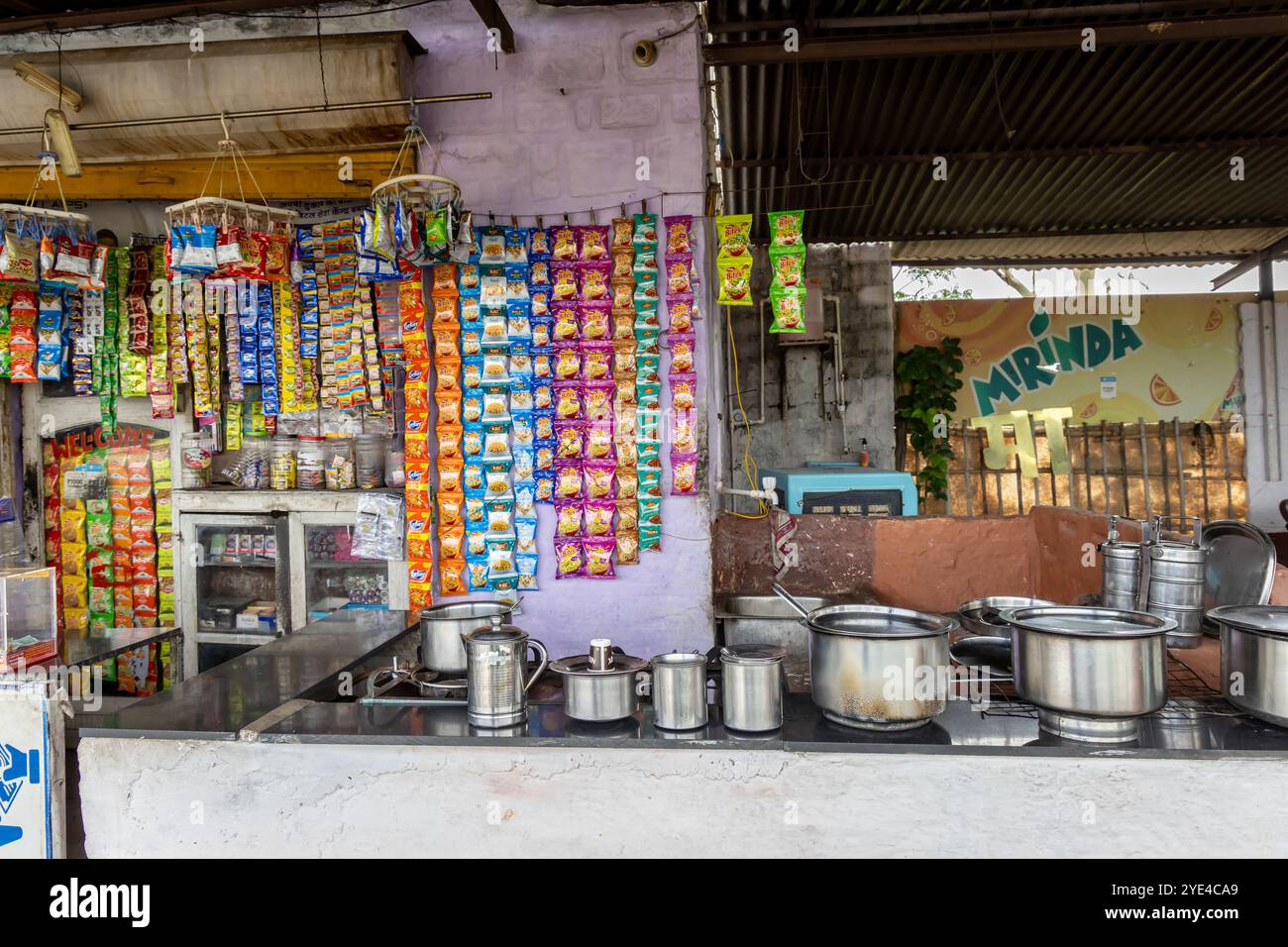 Indian pan and Tea Stall with Steel Vessels During Daytime image is ...