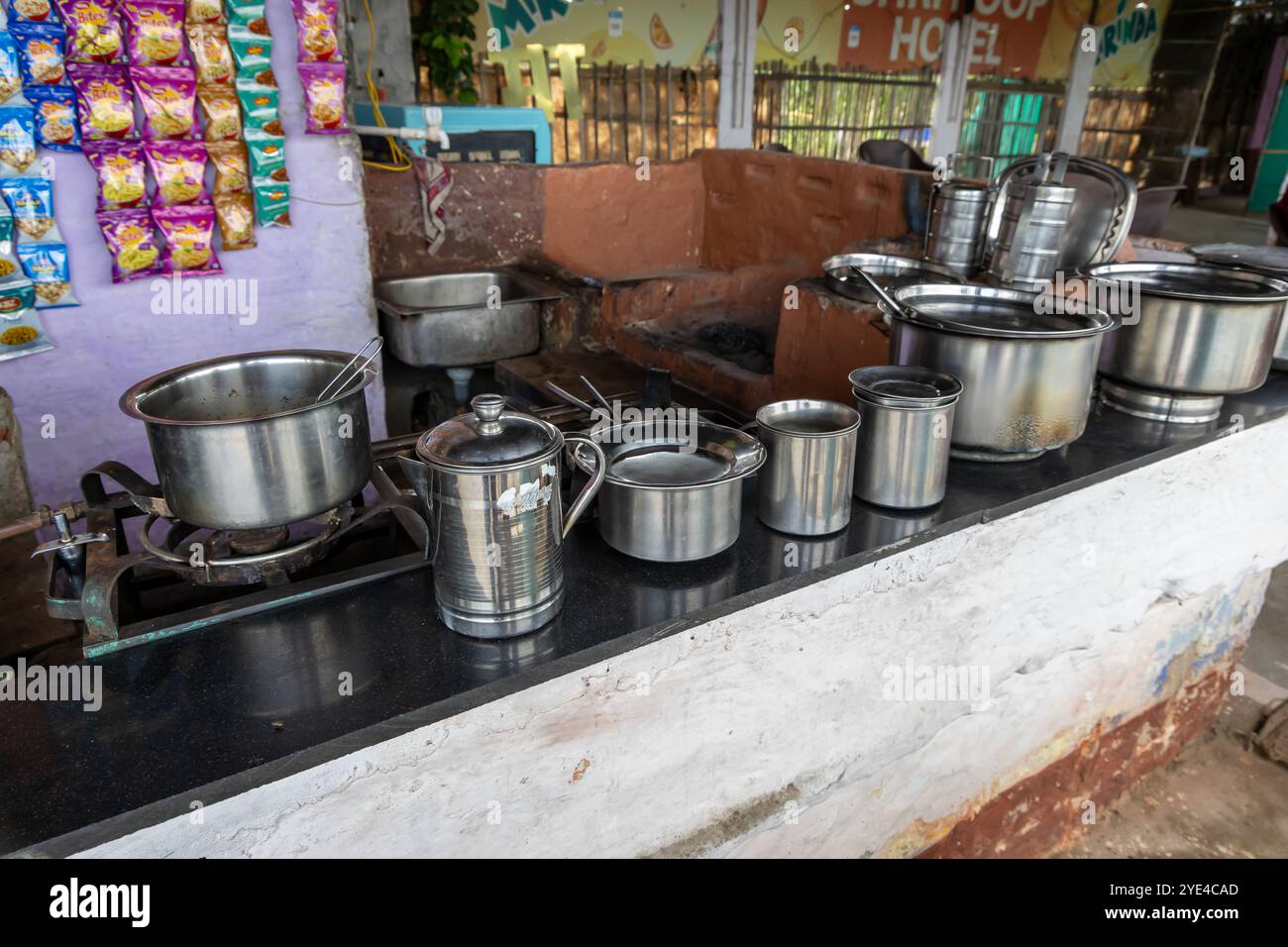 Indian pan and Tea Stall with Steel Vessels During Daytime image is ...