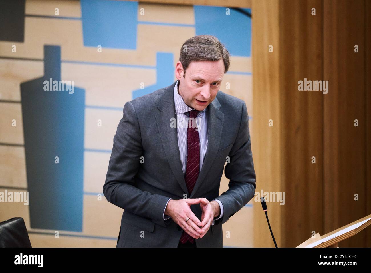 Edinburgh Scotland, UK 29 October 2024. Liam Kerr MSP at the Scottish ...
