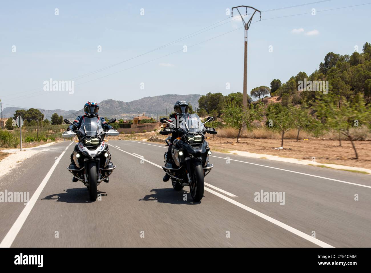 Riding a motorcycle on the highway Stock Photo - Alamy