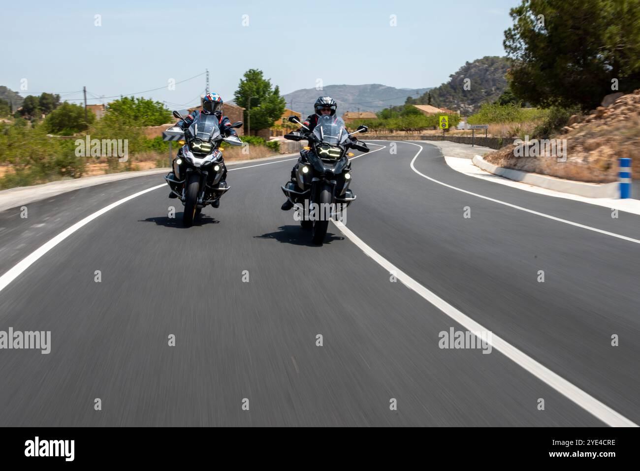 Riding a motorcycle on the highway Stock Photo - Alamy