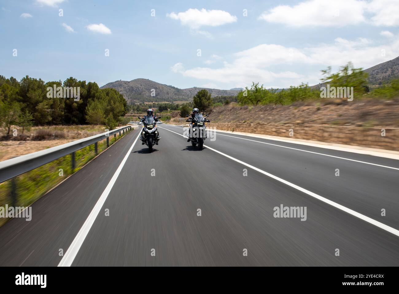 Riding a motorcycle on the highway Stock Photo - Alamy