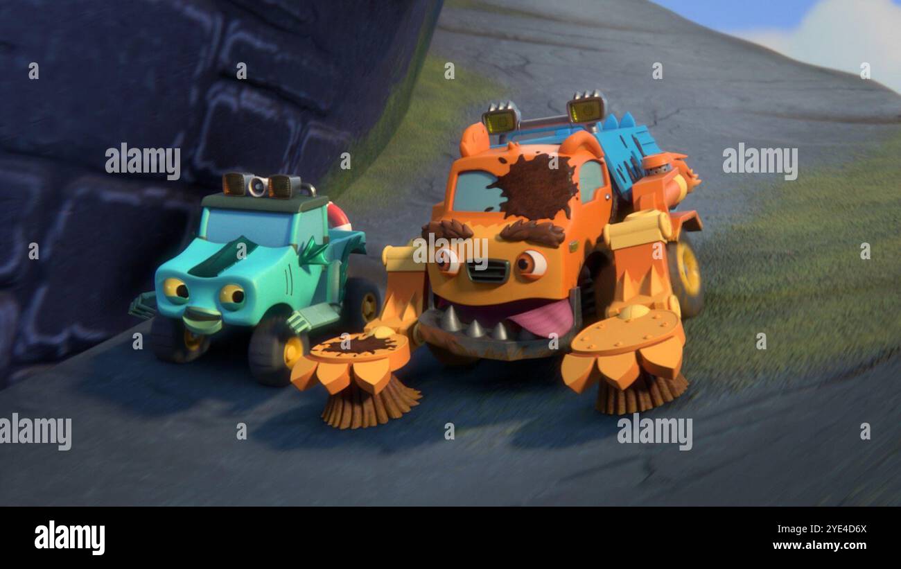 MIGHTY MONSTERWHEELIES, (aka MIGHTY MONSTER WHEELIES), from left: Gill E. Creature (voice ...
