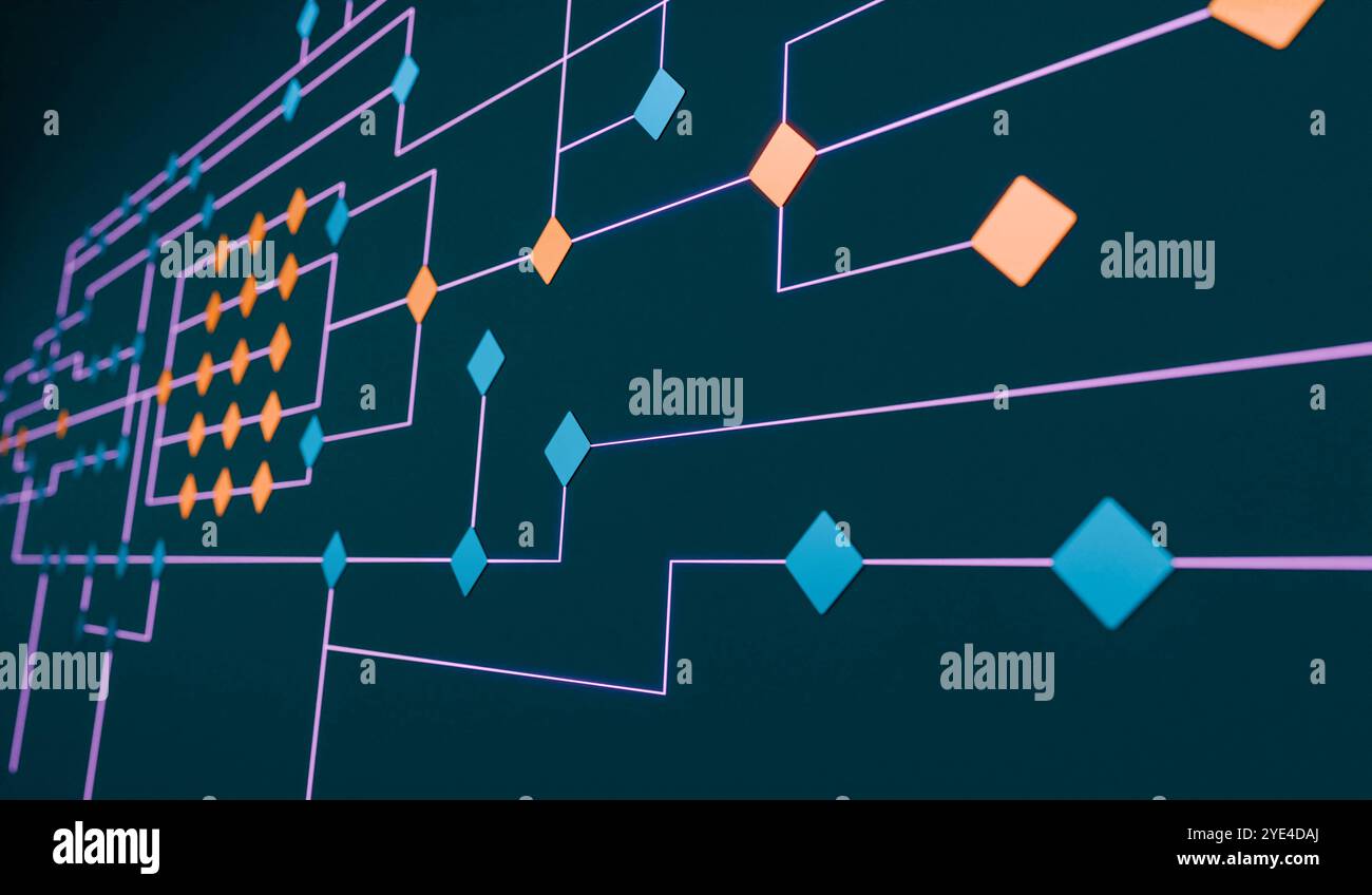 Network graph flow map hi-res stock photography and images - Alamy