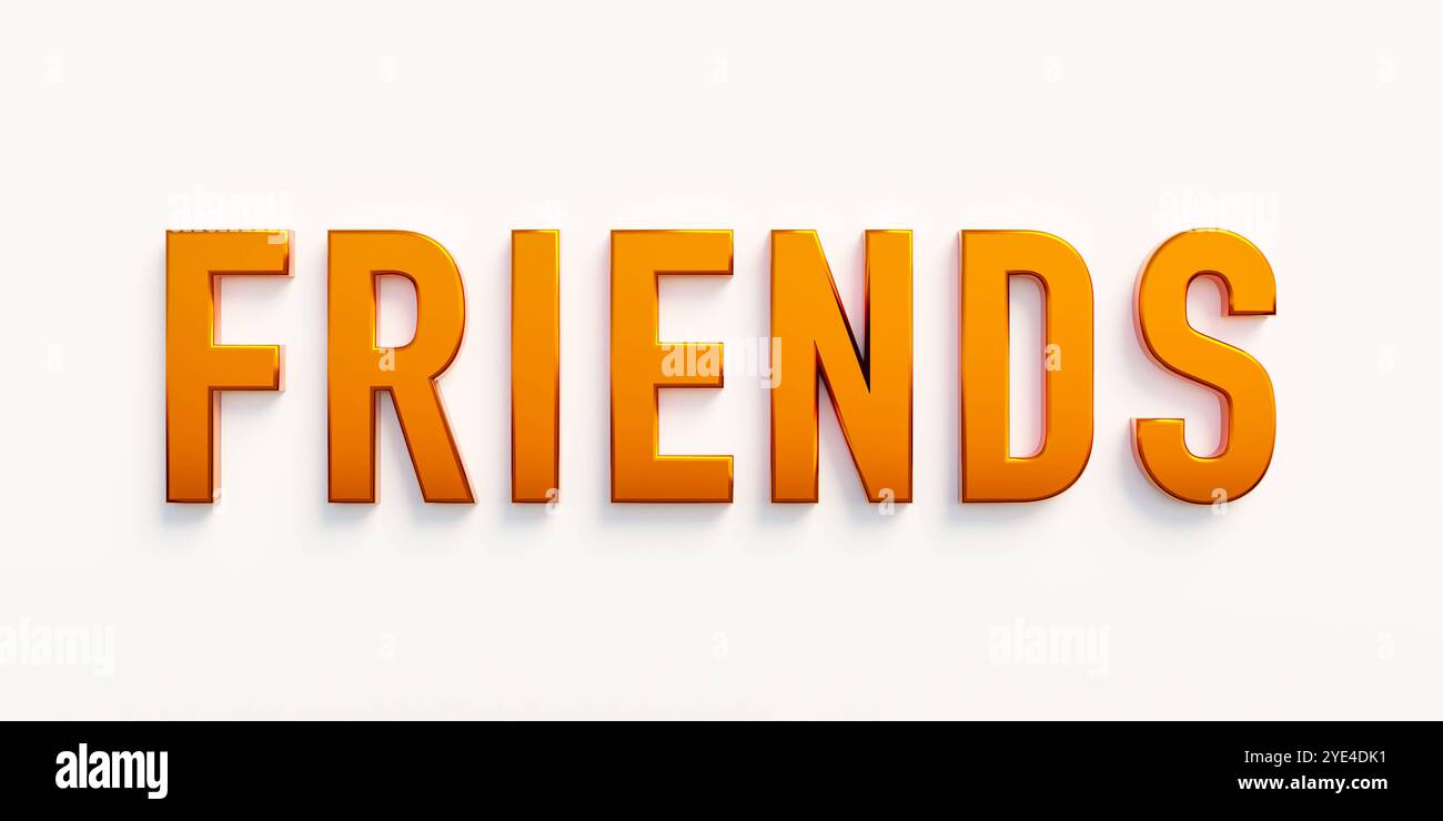 Friends Friends, banner - sign. The word friends in bronze capital ...