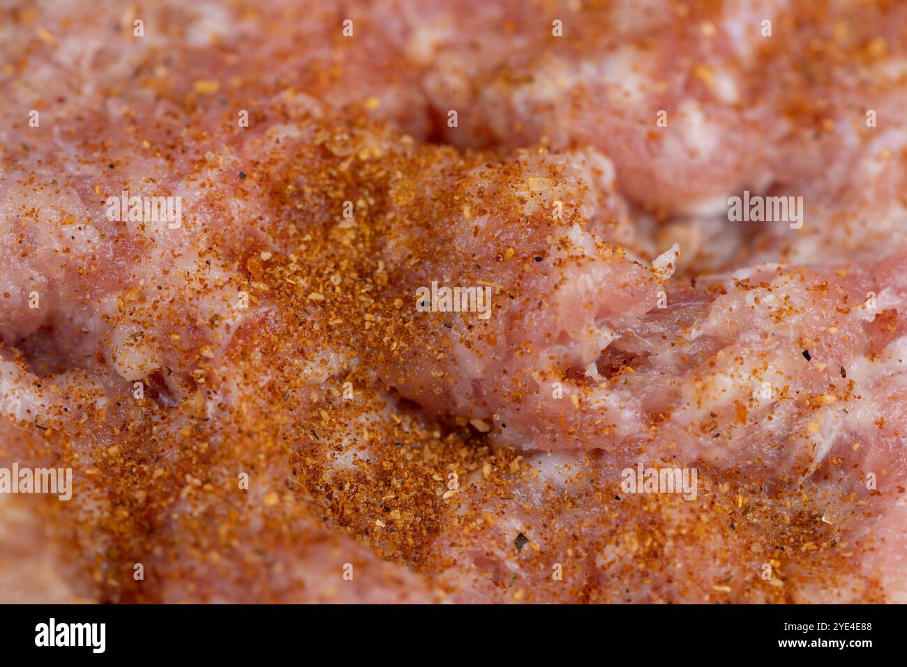 homemade minced pork meat close-up, fresh minced pork with bacon Stock ...