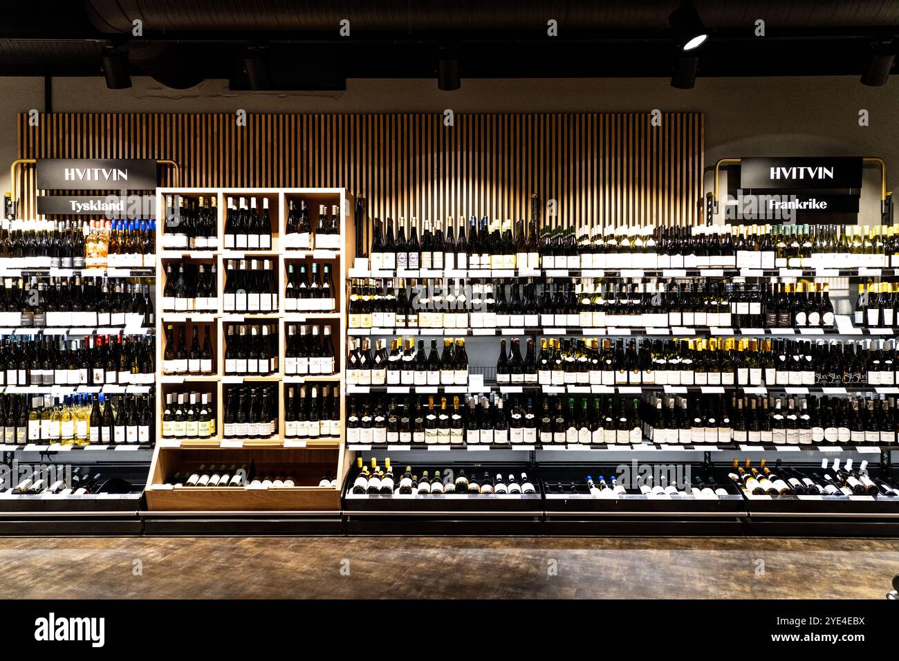 Oslo 20241029. Interior from Vinmonopolet (the Norwegian monopoly for ...