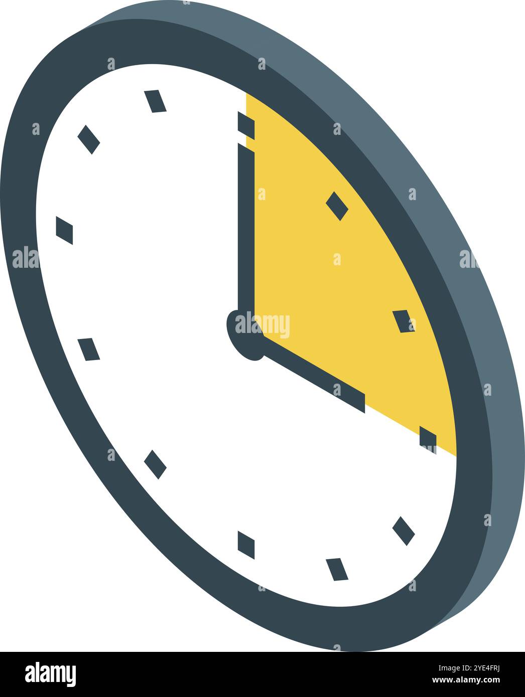 Clock face with highlighted segment indicating elapsed time ... Clock face with highlighted segment indicating elapsed time ...