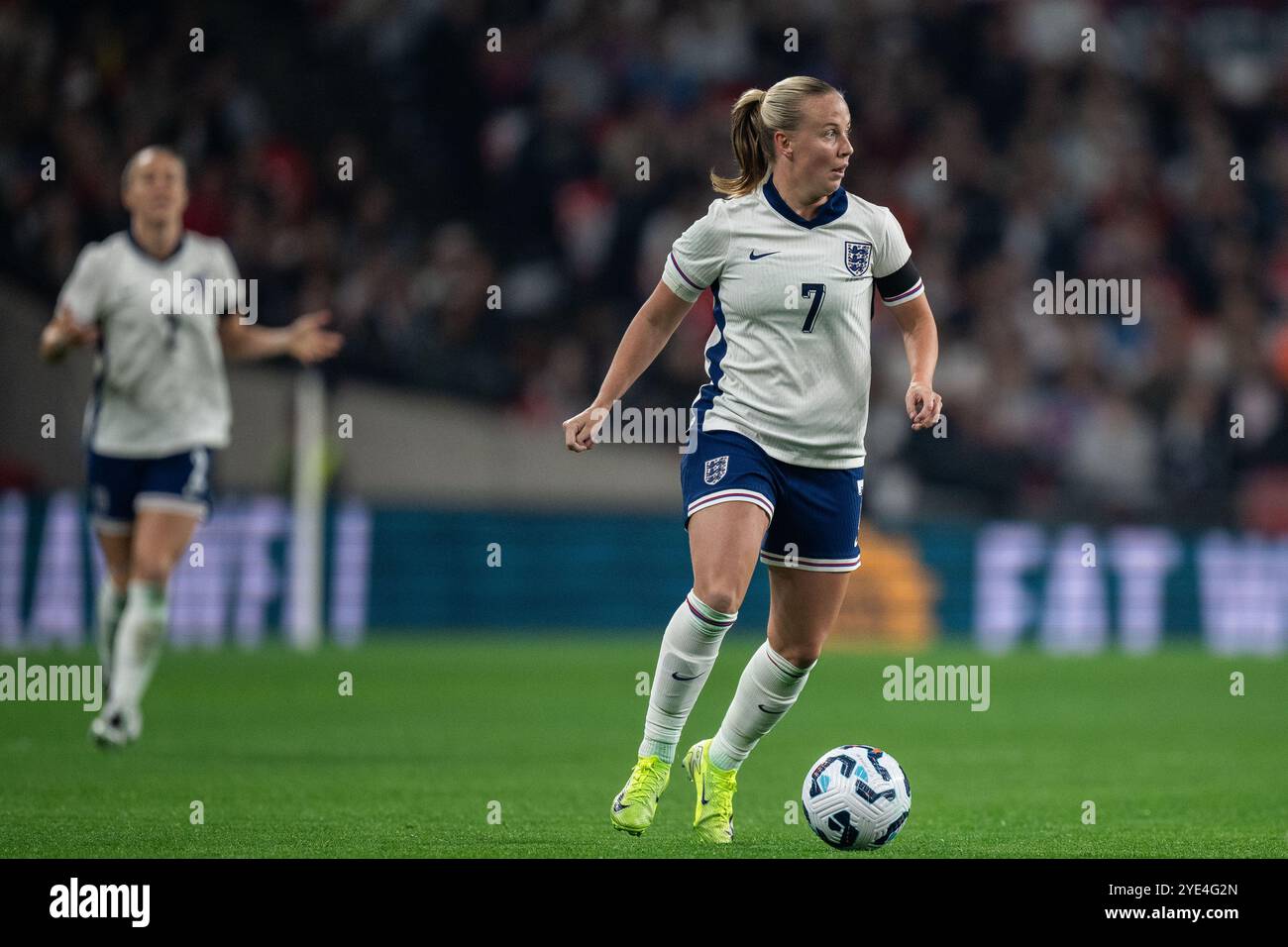 LONDON, ENGLAND - OCTOBER 25: Bethany Mead of England looks on during ...