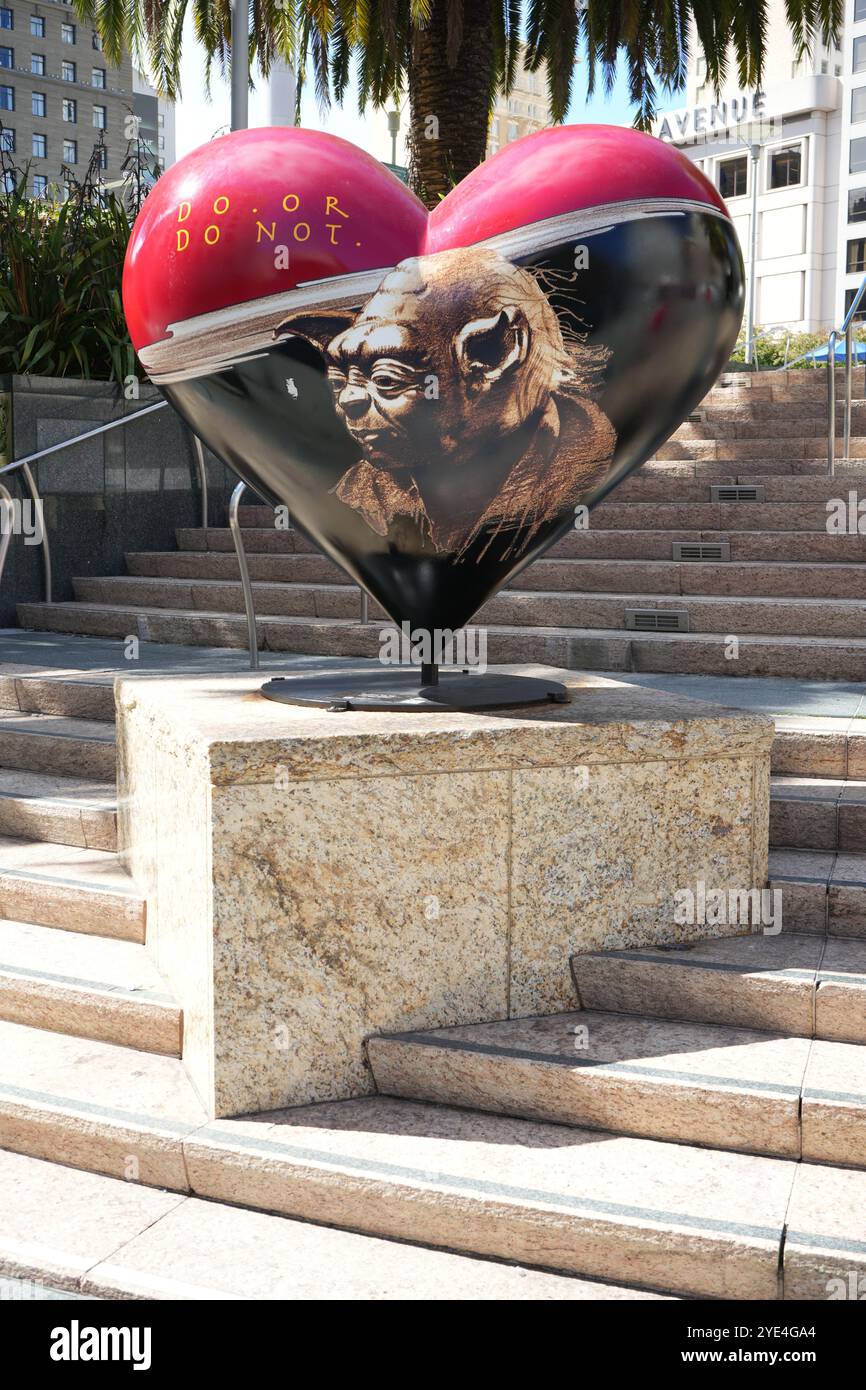 Do or do not Yoda heart sculpture, created by Lawrence Noble close to ...