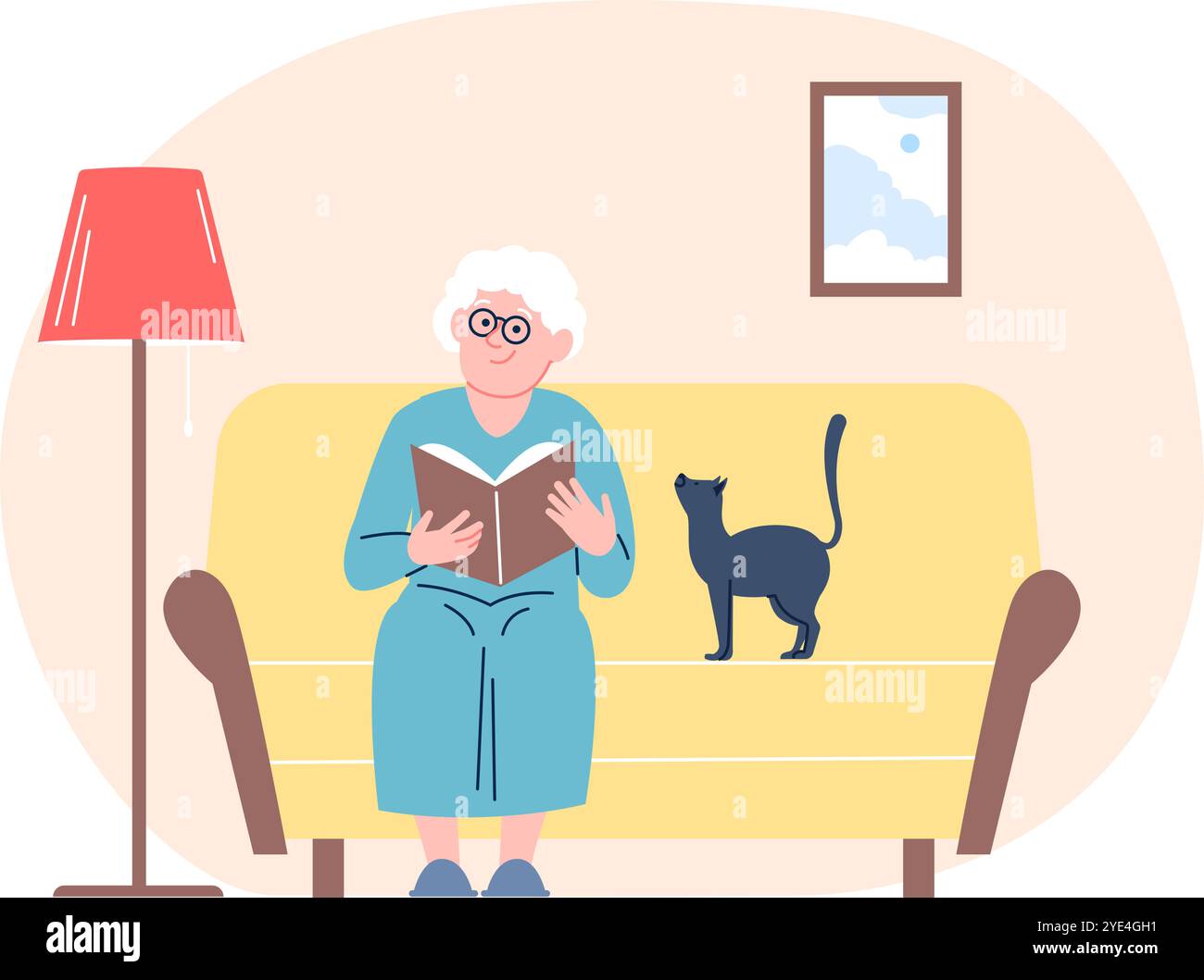 Old book on armchair Stock Vector Images - Alamy