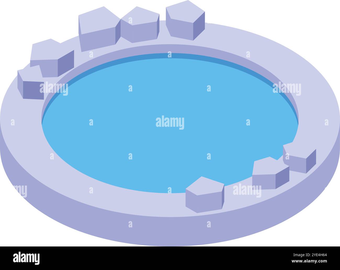 Surrounded by ice cubes Stock Vector Images - Alamy