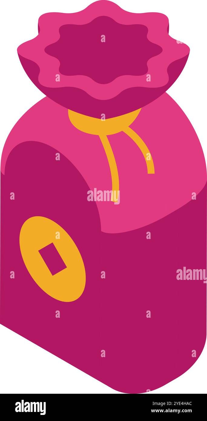 Pink lucky money bag symbolizing wealth and prosperity in chinese ...