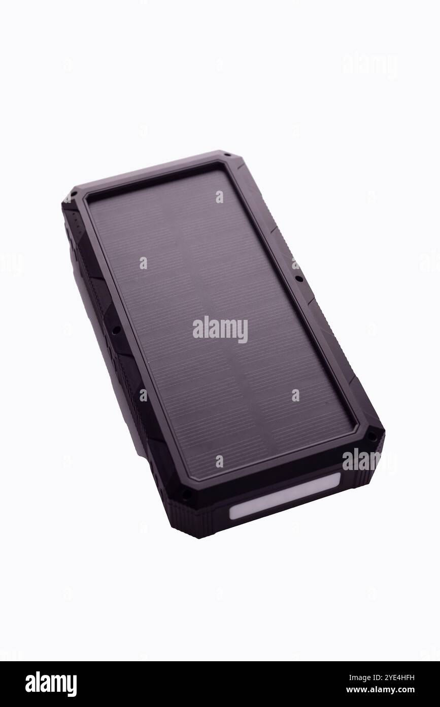power bank black solar panel isolate on white background Stock Photo ...