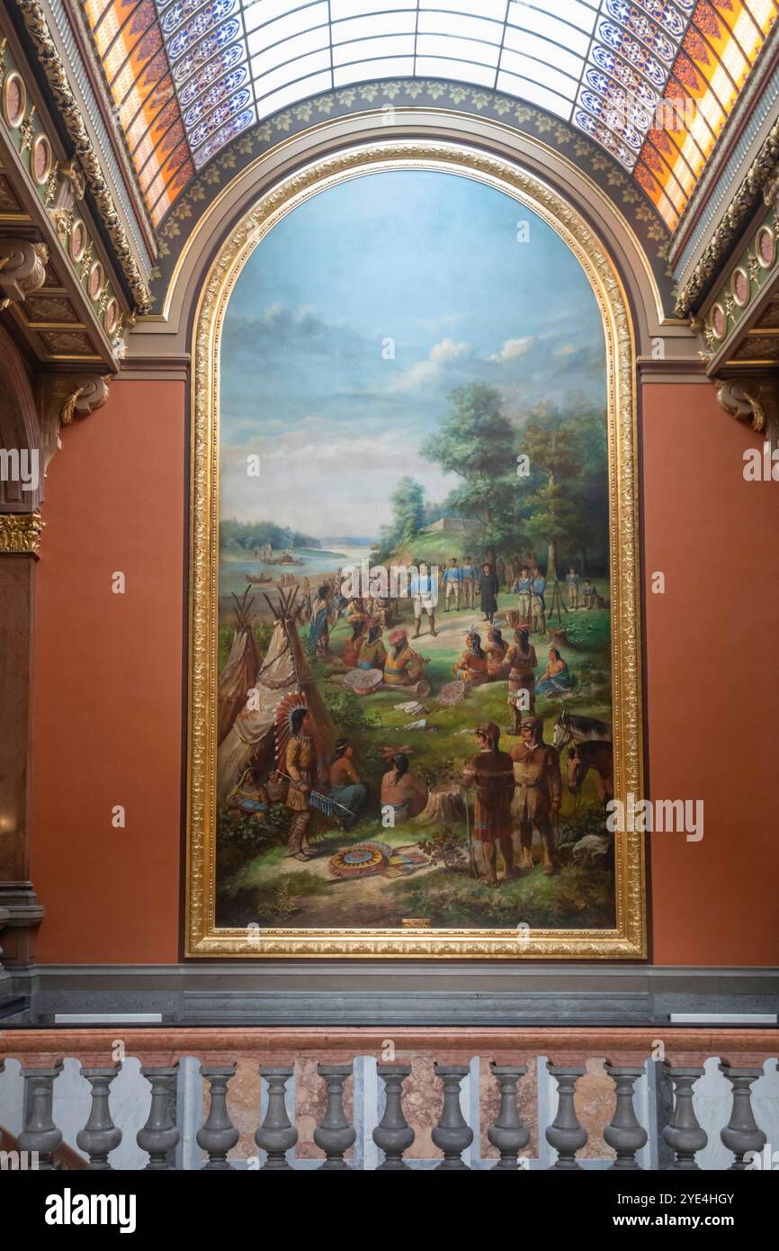 Springfield, Illinois - The Illinois state capitol building. A large ...