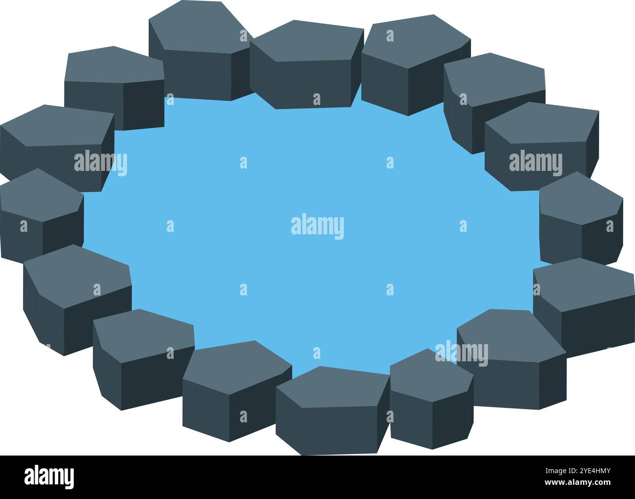 Water surface in small reservoir Stock Vector Images - Alamy