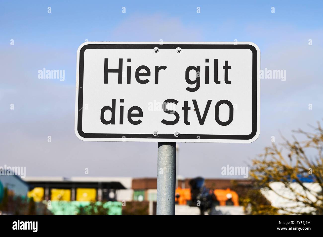Augsburg, Bavaria, Germany - October 29, 2024: Traffic sign, StVO applies here ...