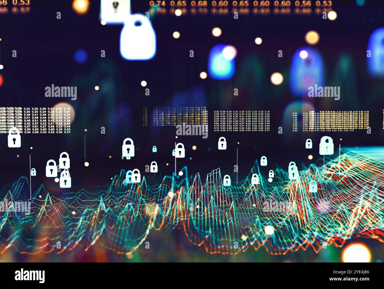 Data volume analysis and computer science industry.3d illustration Stock Photo - Alamy