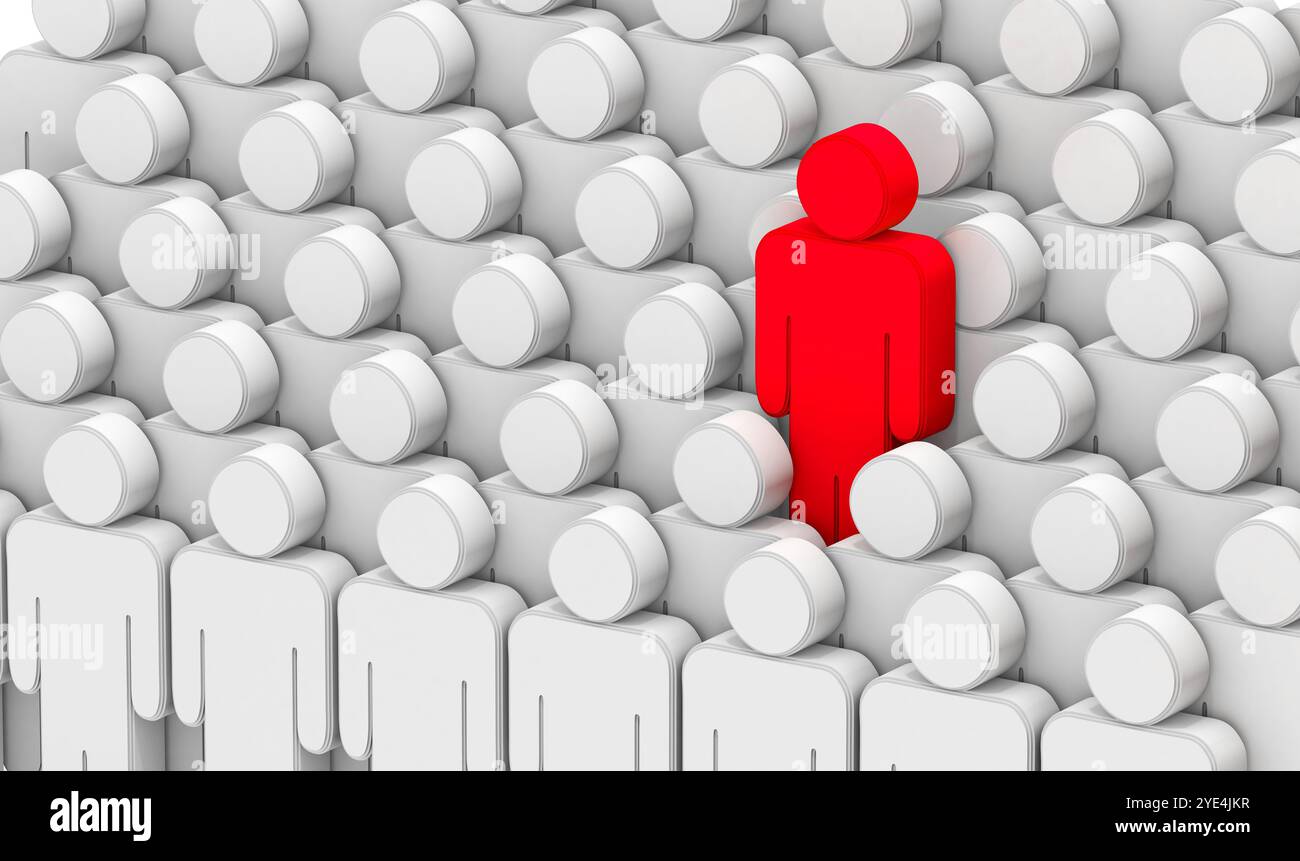 Conceptual image of different and genuine. Different and original ...