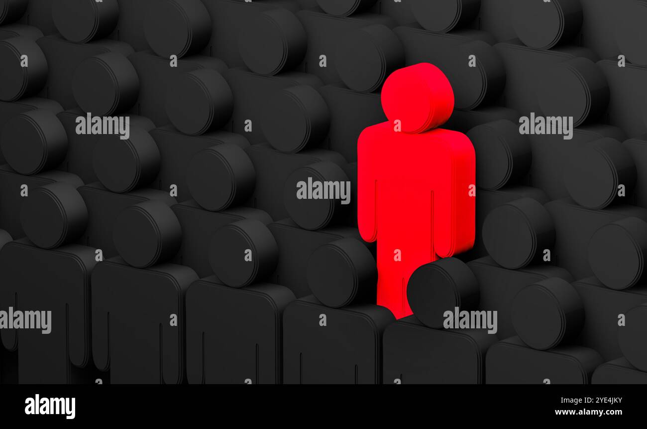 Conceptual image of different and genuine. Different and original ...