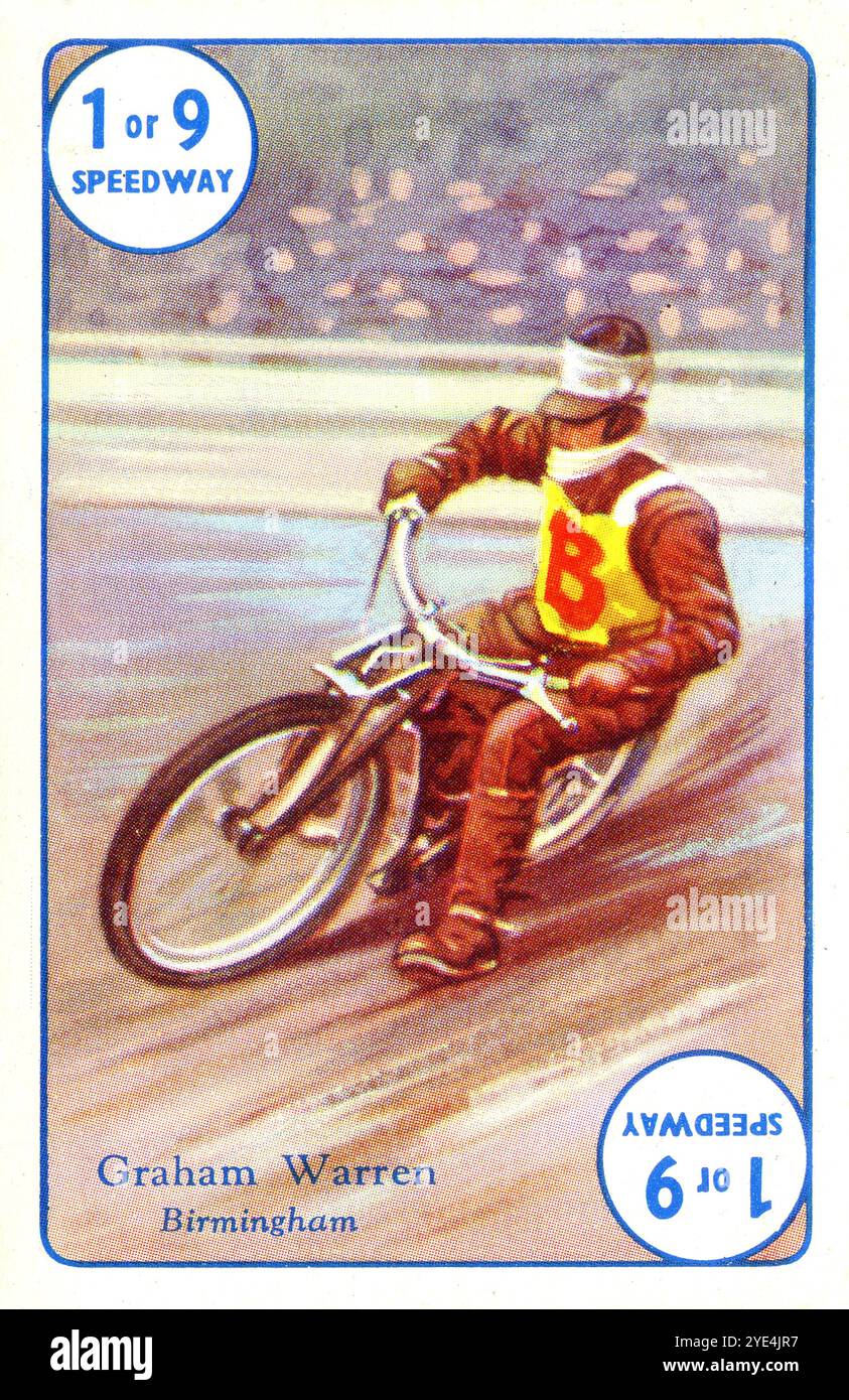 A playing card from a game entitled, ‘Speed’ published in 1954 by ...