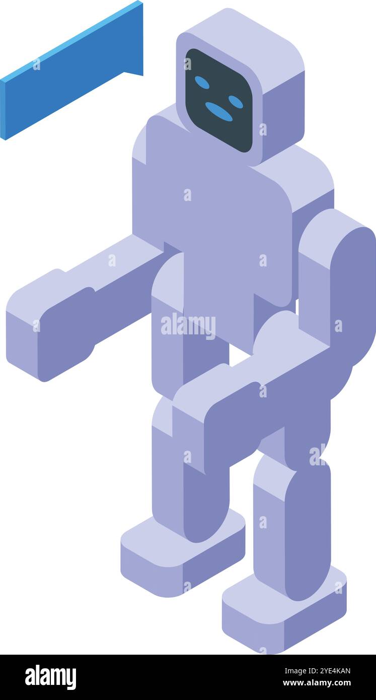 Chatbot robot speaking, engaging in conversation, demonstrating ...