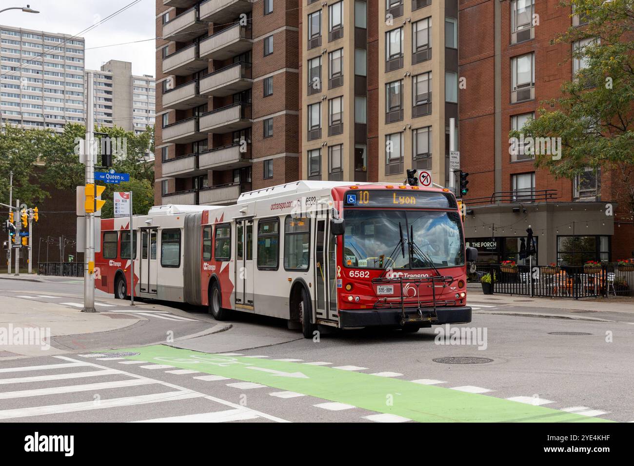 Ottawa, Canada - October 1, 2024: OC Transpo public bus on the road in ...