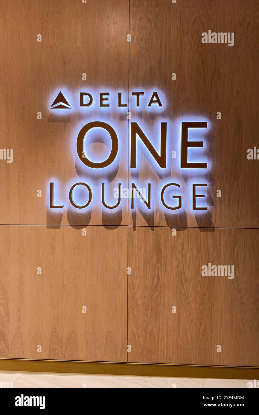 Queens, United States. 09th Oct, 2024. The Delta One Lounge at New York ...