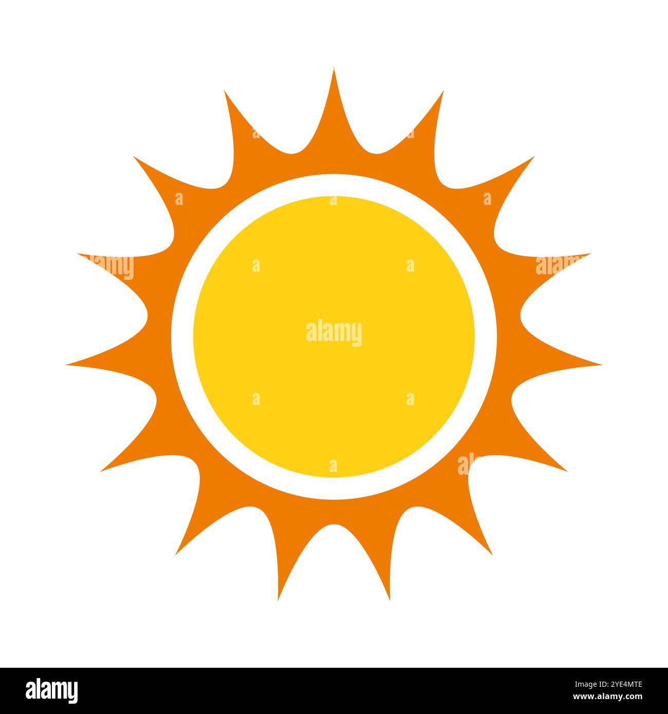 Bright Sun Icon vector isolated on white Stock Vector Image & Art - Alamy
