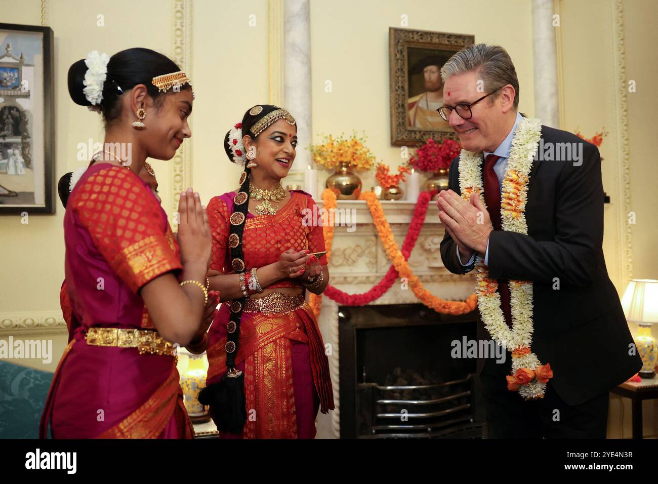 Prime Minister Sir Keir Starmer greets members of the Arunima Kumar ...