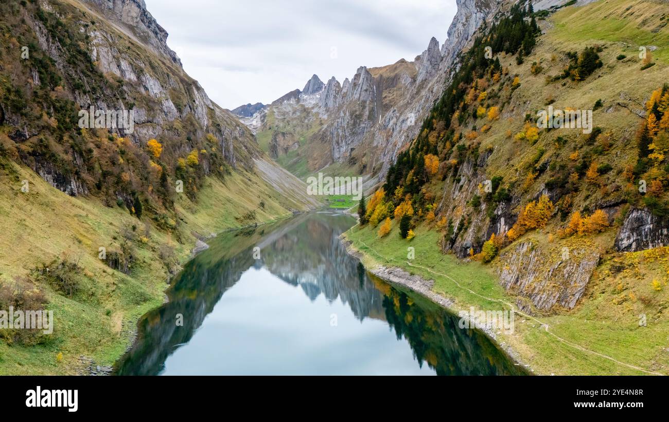 Nestled within the stunning Swiss Alps, Falensee reflects the vibrant ...