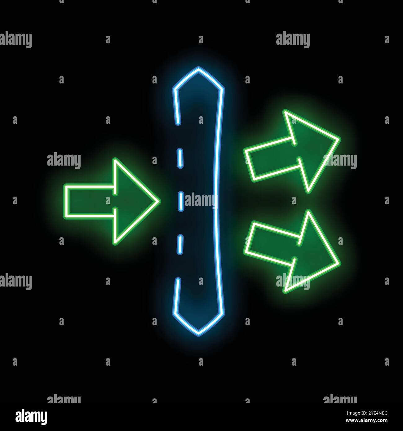Diverging paths Stock Vector Images - Alamy
