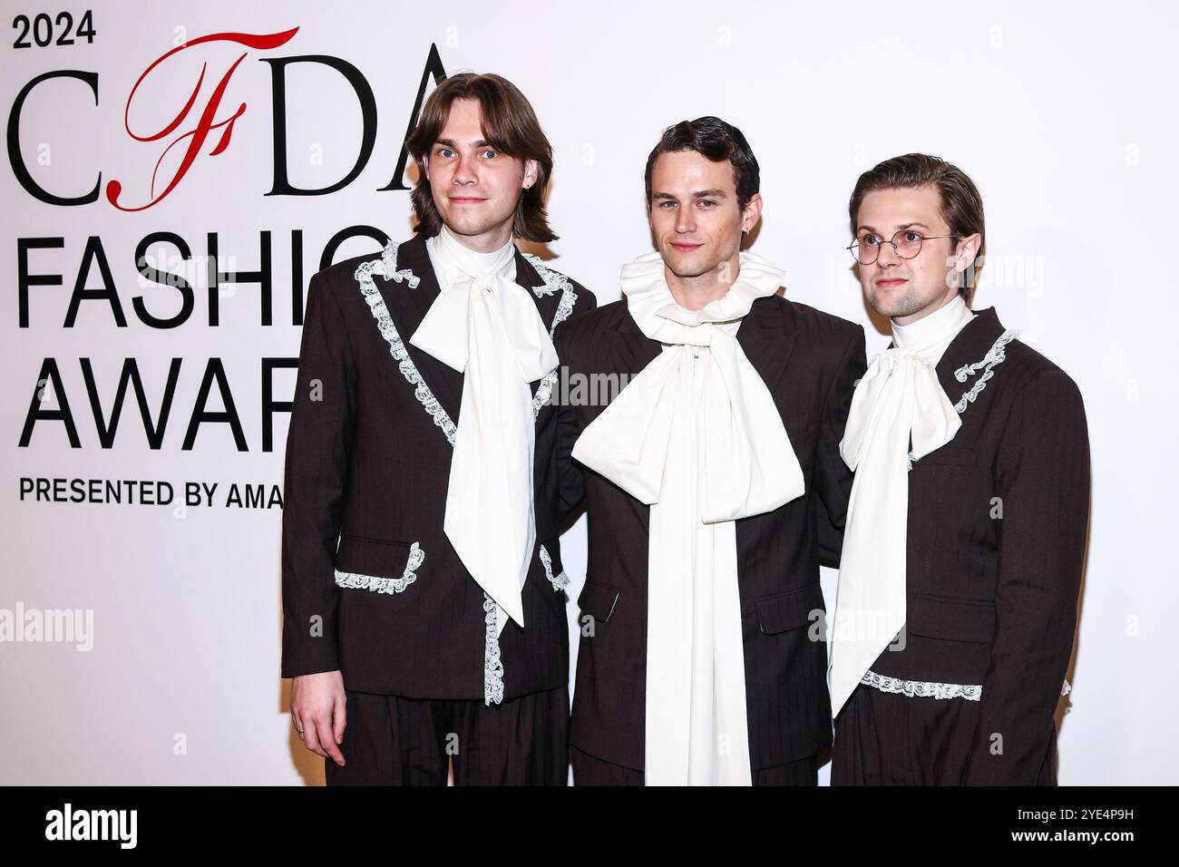 New York, USA. 28th Oct, 2024. Brandon Flynn, Fletcher Kasell, Tanner ...