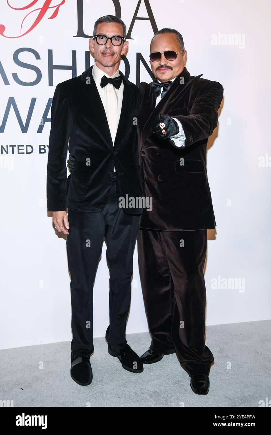 New York, USA. 28th Oct, 2024. David Ramirez and Willy Chavarria walking on the red carpet at ...