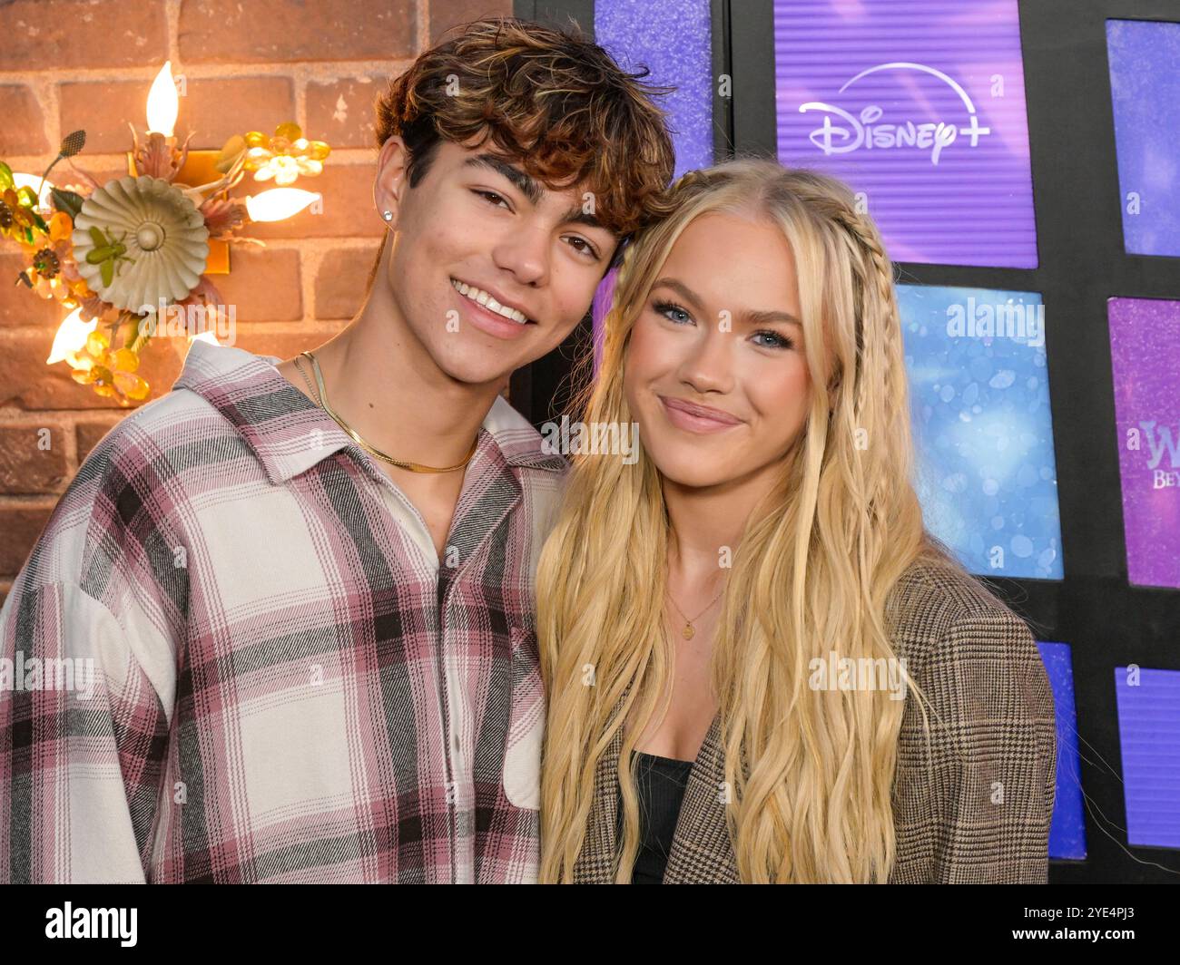 October 28, 2024, Hollywood, California, USA: Malachi Barton and Freya Skye attends the World ...