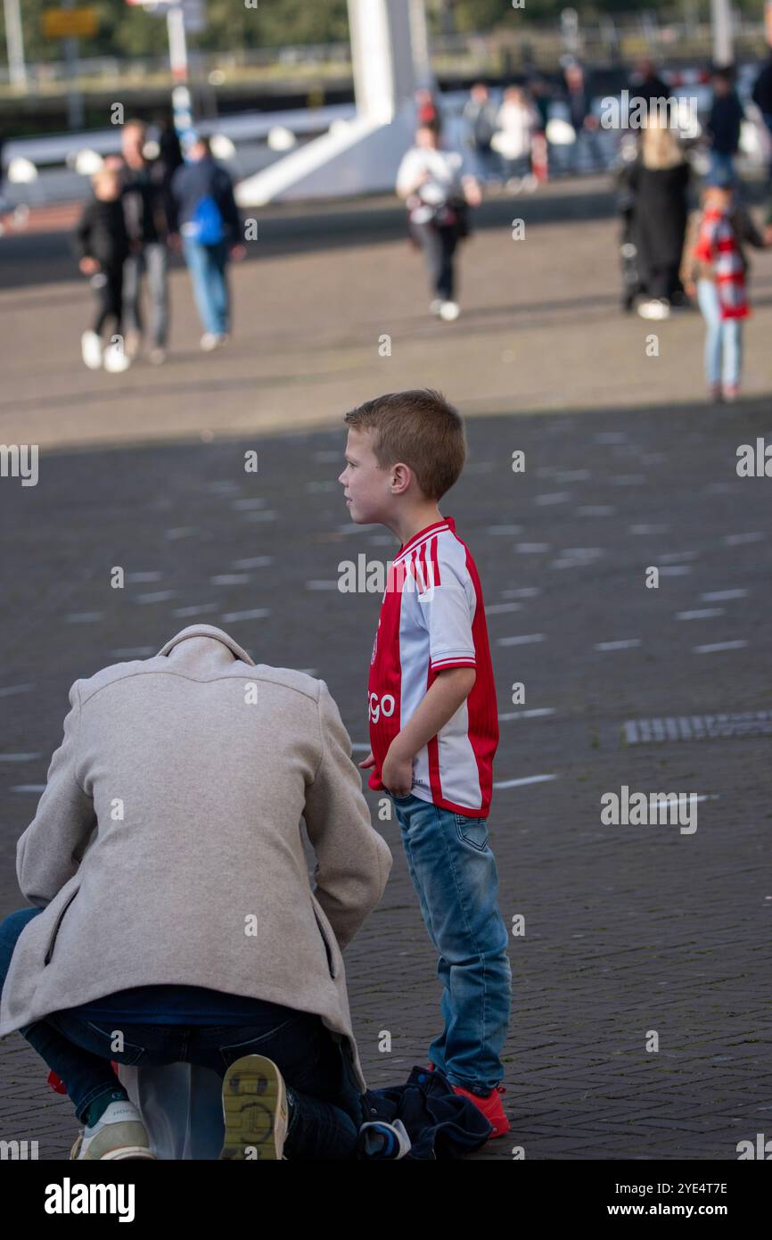 Father And Son Are Ajax Fans At Amsterdam The Netherlands 27-10-2024 ...