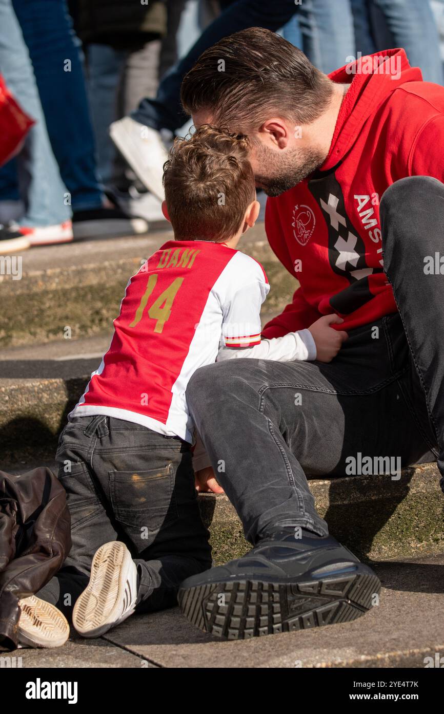 Father And Son Are Ajax Fans At Amsterdam The Netherlands 27-10-2024 ...