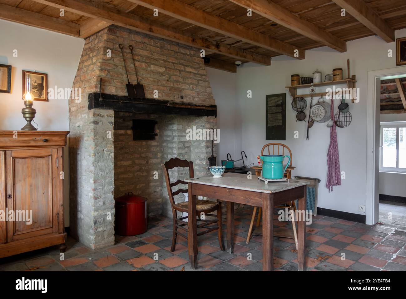 Interior of fisherman's house in the NAVIGO Visserijmuseum, fishery ...