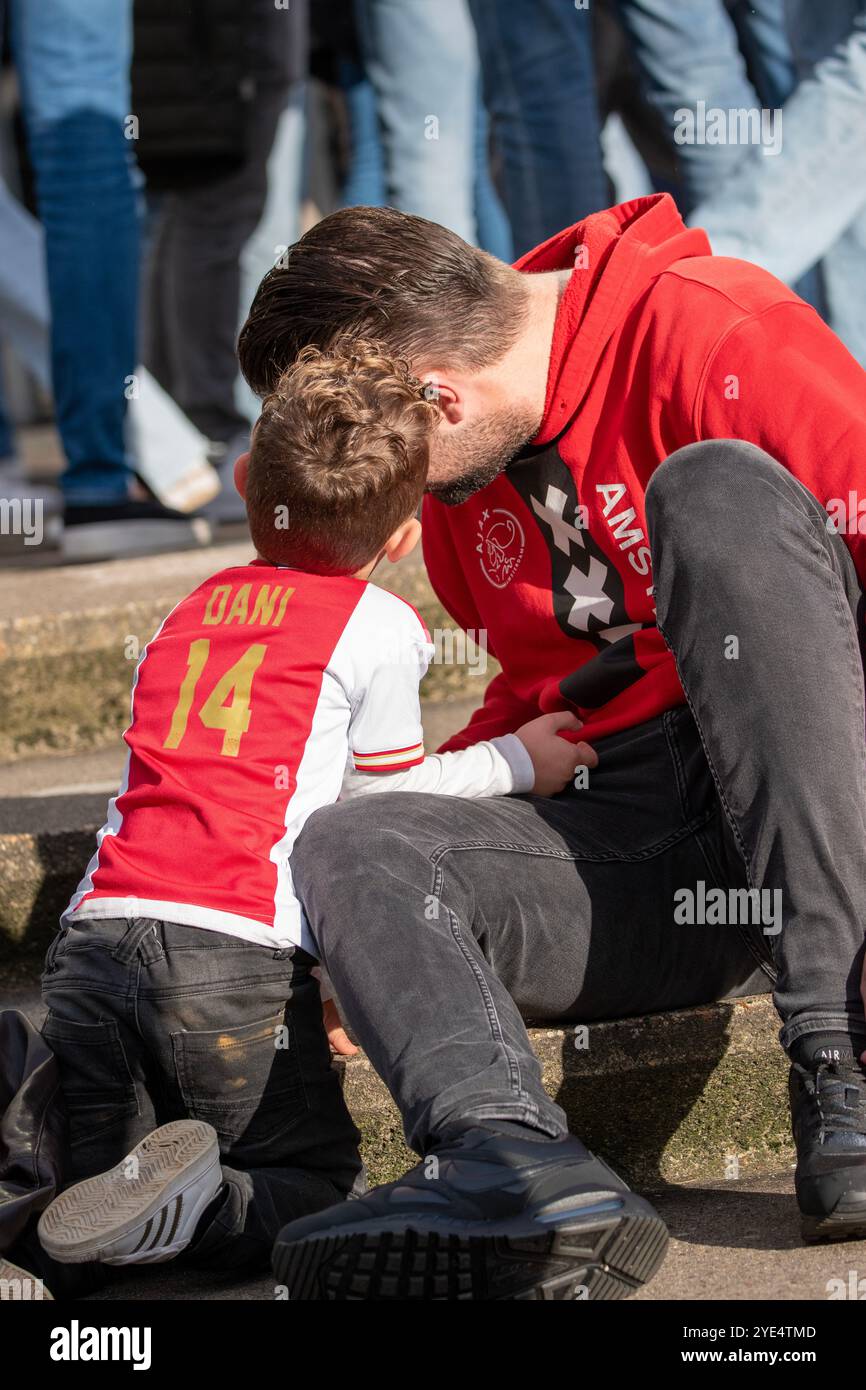 Father And Son Are Ajax Fans At Amsterdam The Netherlands 27-10-2024 ...