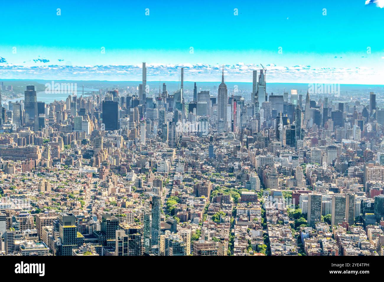 Aerial view over midtown manhattan hi-res stock photography and images ...