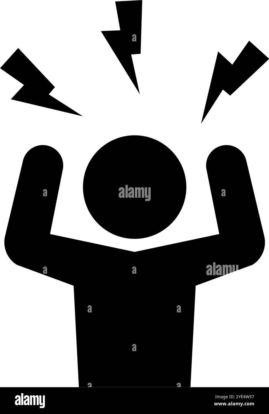 Silhouette furious angry man Stock Vector Images - Alamy